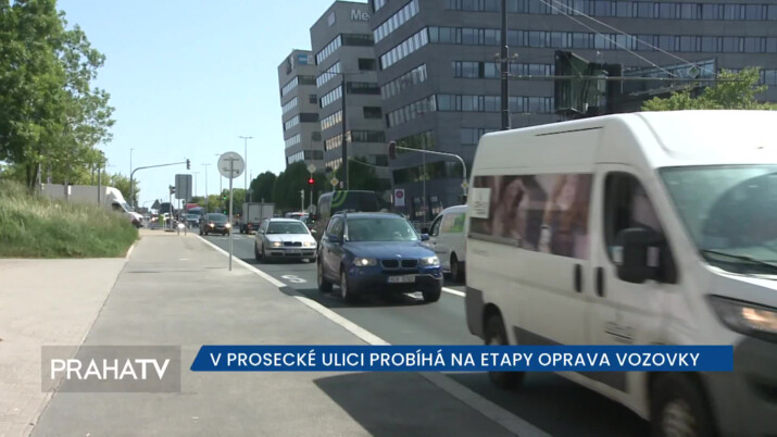 V Prosecké ulici probíhá na etapy oprava vozovky | Regio TV1